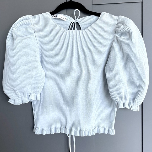 Zara | Tops | Zara Open Back Knit Top | Poshmark